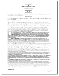 Local Laws 11, 126, and 37 - SUPERSTRUCTURES